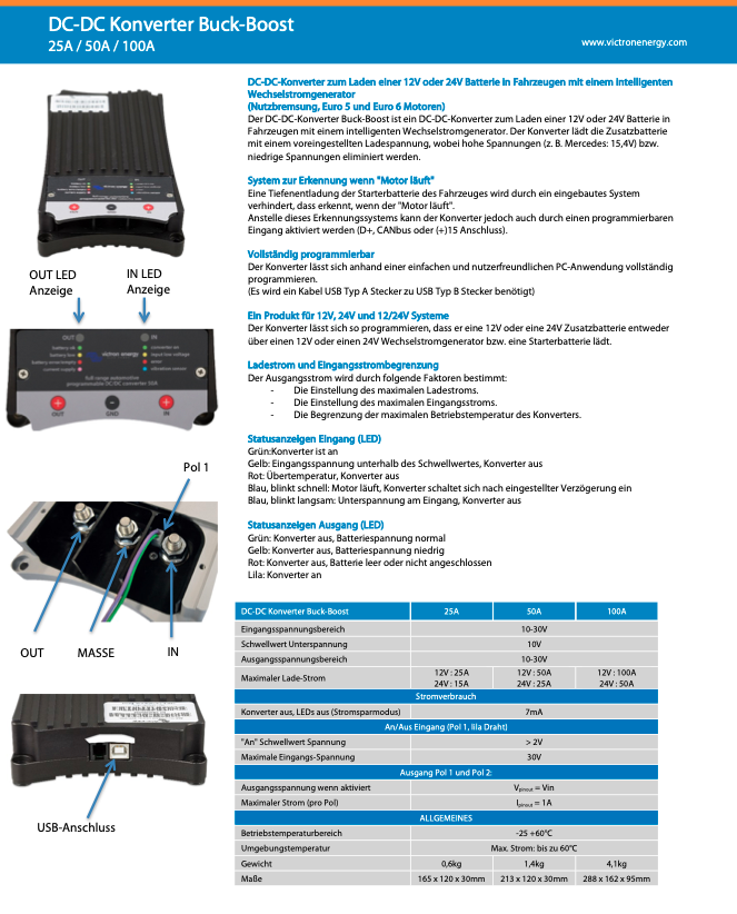 Victron 100A Buck-Boost DC/DC converter